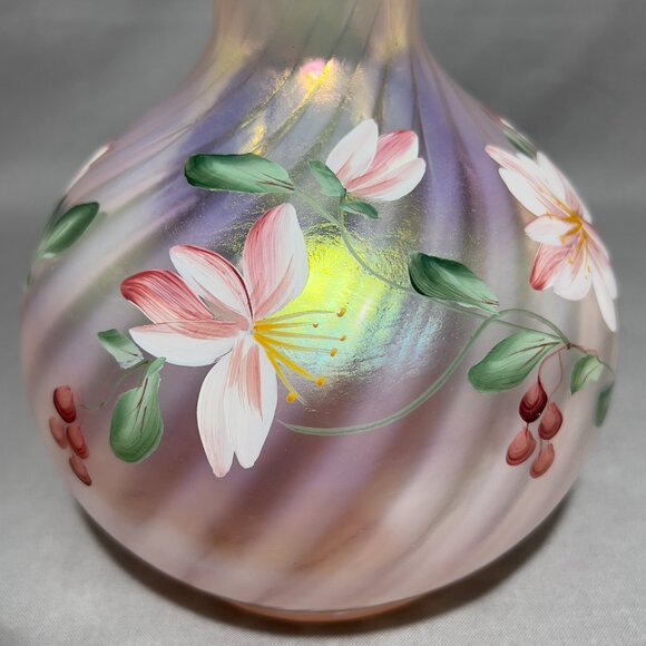 Fenton | Art | Vtg Bill Fenton Art Glass Pitcher Pink Champagne ...